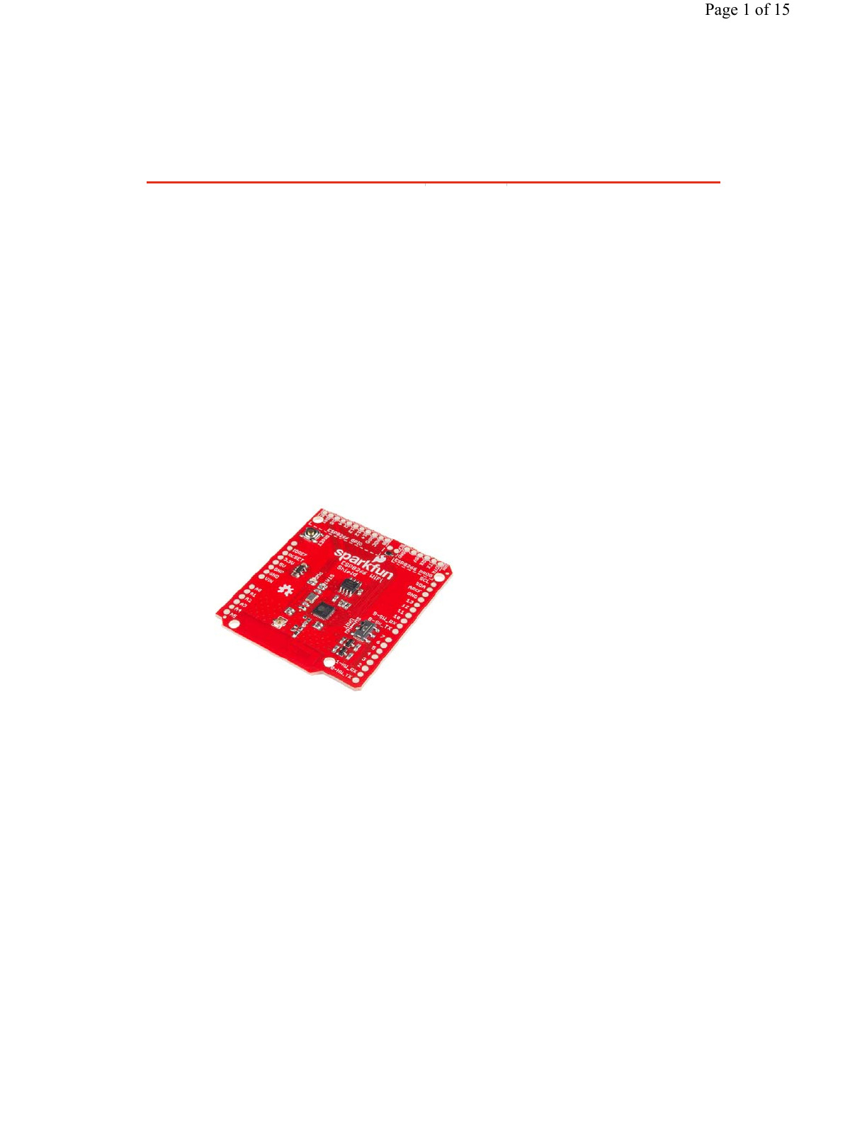 Scheda tecnica ESP8266 WiFi Shield Hookup Guide di SparkFun Electronics | DigiKey